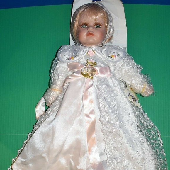 Show Stopper | Toys | Show Stopper Porcelain Baby In Christening Gown ...
